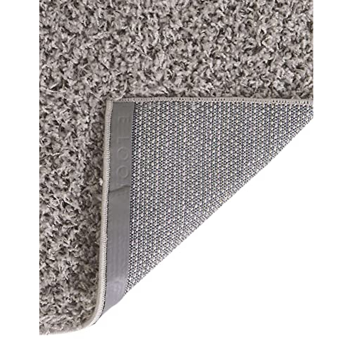 Rugs.com - Über Cozy Solid Shag Collection Rug – 6' x 9' Cloud Gray Shag Rug Perfect for Bedrooms, Dining Rooms, Living Rooms