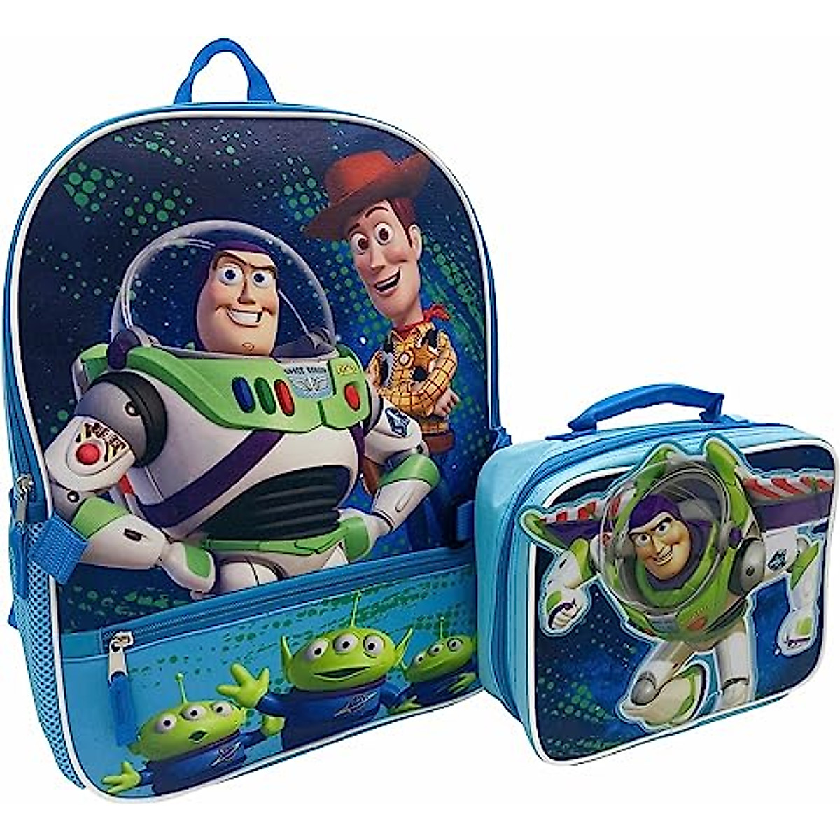 Fast Forward Kid's Licensed POP-OUT 16" Backpack With Lunch Box Combo Set (Toy Story)
