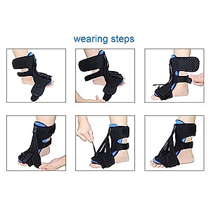 VIDECOR Plantar Fasciitis Night Splint Drop Foot Orthotic Brace,Improved Dorsal Night Splint for Effective Relief from Plantar Fasciitis, Achilles Tendonitis, Heel and Ankle Pain,A