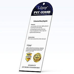 Pet steel comb grooming comb, double-sided stainless steel dog comb, available in 2 different sizes, Lilpep is used for cleaning and massage, grooming, removing tangles, suitable for pet cats and dogs