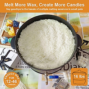 Leerie 8Qts /16Lbs Wax Melter for Candle Making, L8 Large Electric Wax Melting Pot of Wax, Soy Wax Business Home Candle Making Kit with Heating Core Brass Spout & Temp Control