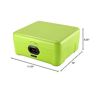Barska AX12458 iBox Dual Biometric Secure Device Lock Box Security Safe, Green, Standard