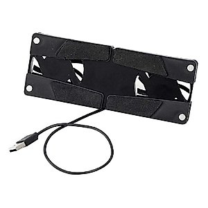 TAMOSH Computer Cooling Pad,Portable Notebook Radiator Foldable Dual Fan Cooling Pad Computer Notebook Computer Cooling