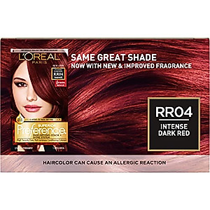 L'Oreal Paris Superior Preference Fade-Defying + Shine Permanent Hair Color, RR-04 Intense Dark Red, Pack of 1, Hair Dye