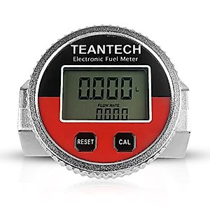 Professional Turbine Flow Meter Digital Flowmeter - Upgrade LCD Display with NPT Counter Oil Fuel Flowmeter for Measure Diesel Kerosene Gasoline