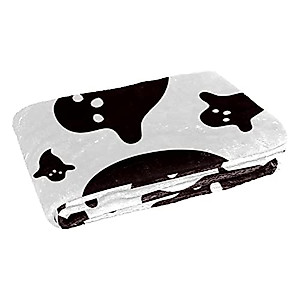 Halloween Skull Ghost Prints Soft Warm Cozy Blanket Throw for Bed Couch Sofa Picnic Camping Beach, 150×100cm