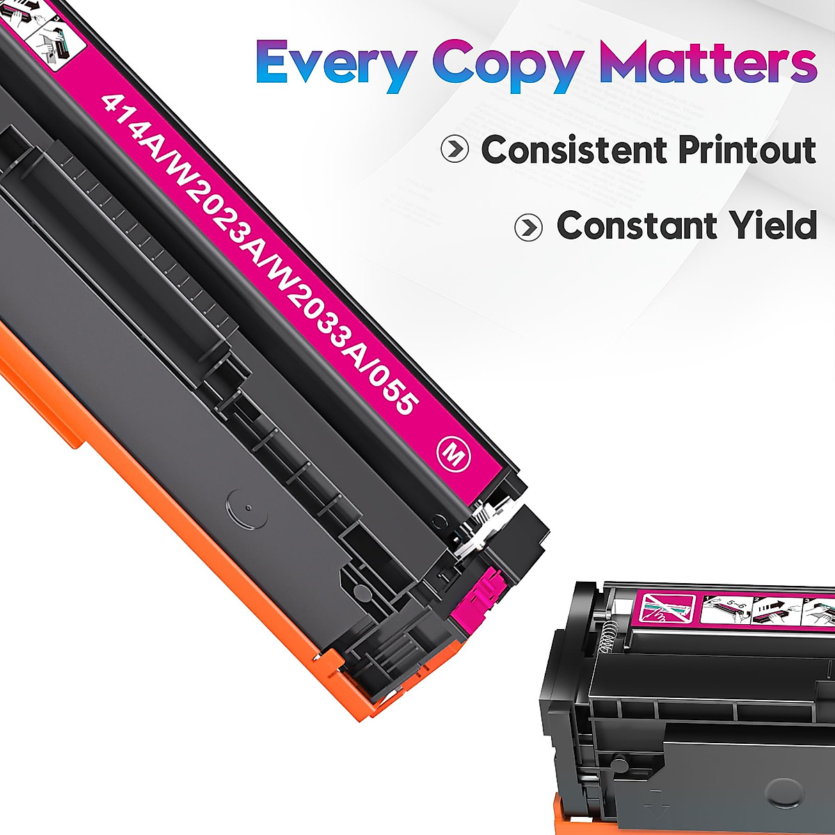 ONLYU 414A Toner Cartridge Compatible Replacement for 414A 414X 414 W2020A W2020X Used with Color Laserjet Pro MFP M479fdw M454dn M479fdn M454dw Printer Ink (Black Cyan Yellow Magenta, No Chip)
