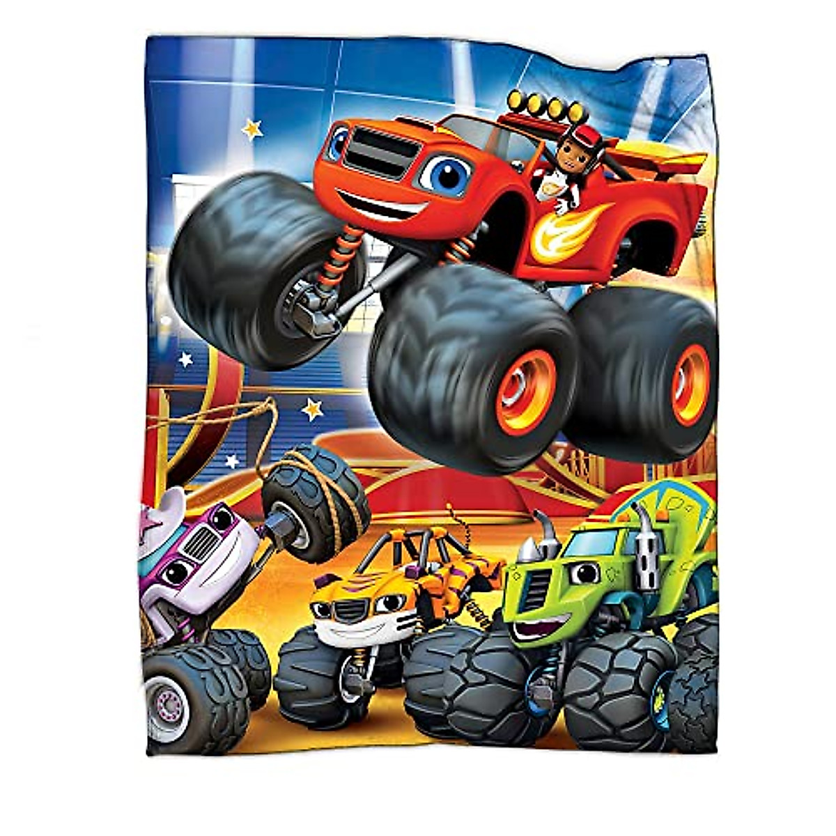 Monster Car Design Blanket Monster Printed Blanket 50x60 Winter Ultra-Soft Micro Warm Bedroom Flannel Throw Blankets Best Birthday…