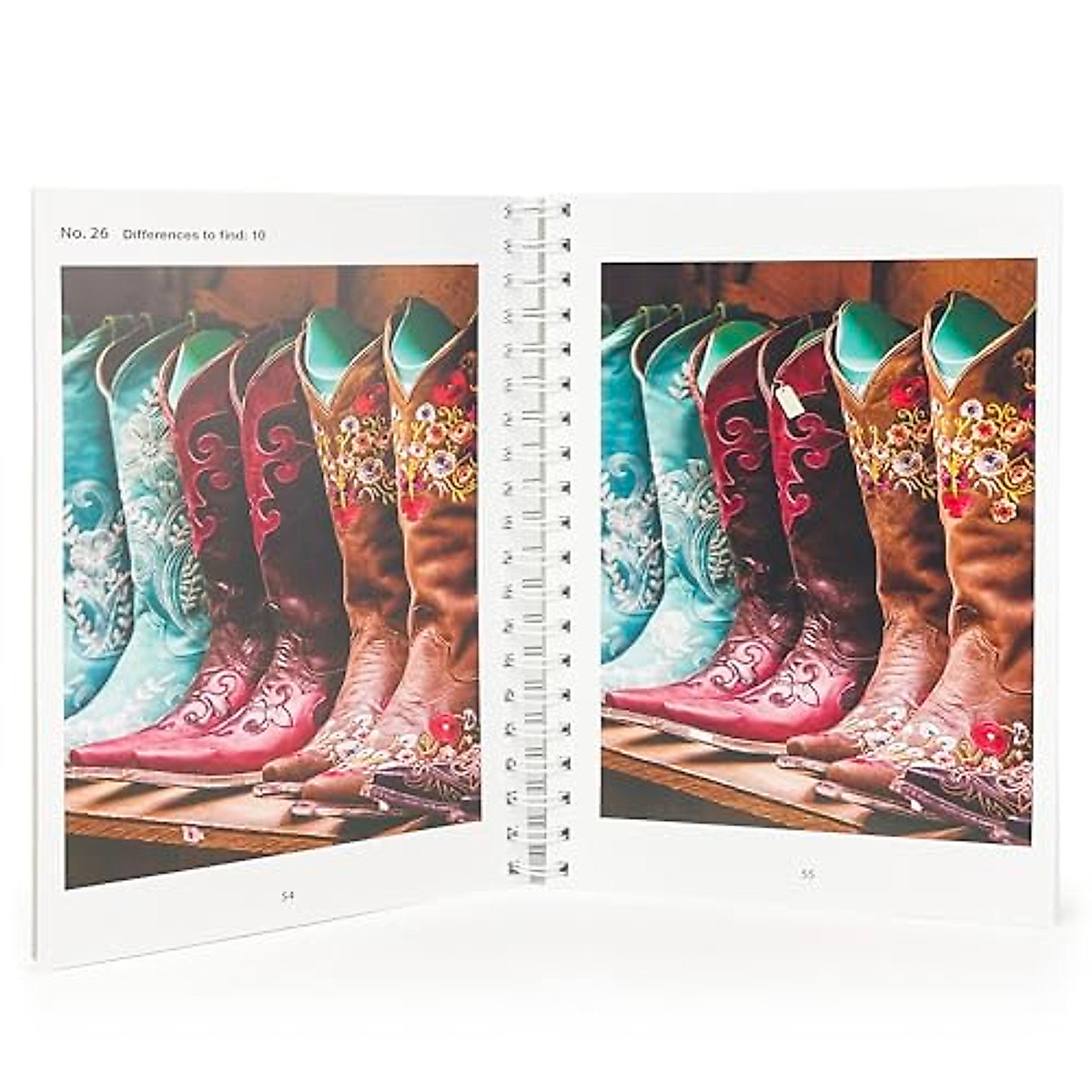 Picture Puzzles: Spot the Difference: More Than 1,000 Differences to Find! Adult Puzzle Book Includes Spiral Bound / Lay Flat Design (Brain Busters)