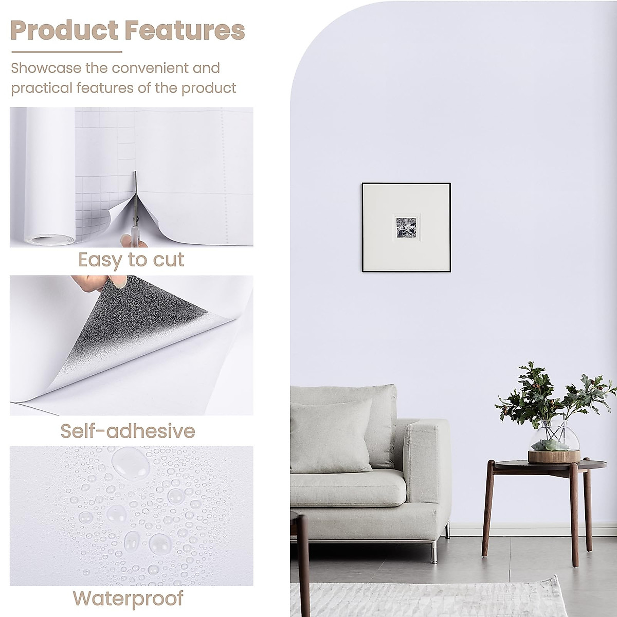 practicalWs 15.7 inch x118 inch White Contatc Paper Self-Adhesive Removable Wallpaper Easy to Apply Peel and Stick Wallpaper Kitchen Countertop Cabinet Reform Decor Wall Paper