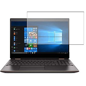 Puccy Tempered Glass Screen Protector Film, compatible with HP Spectre x360 15-df0000 2018 15.6" （Active Area Cover Only） Protective Protectors Guard new version