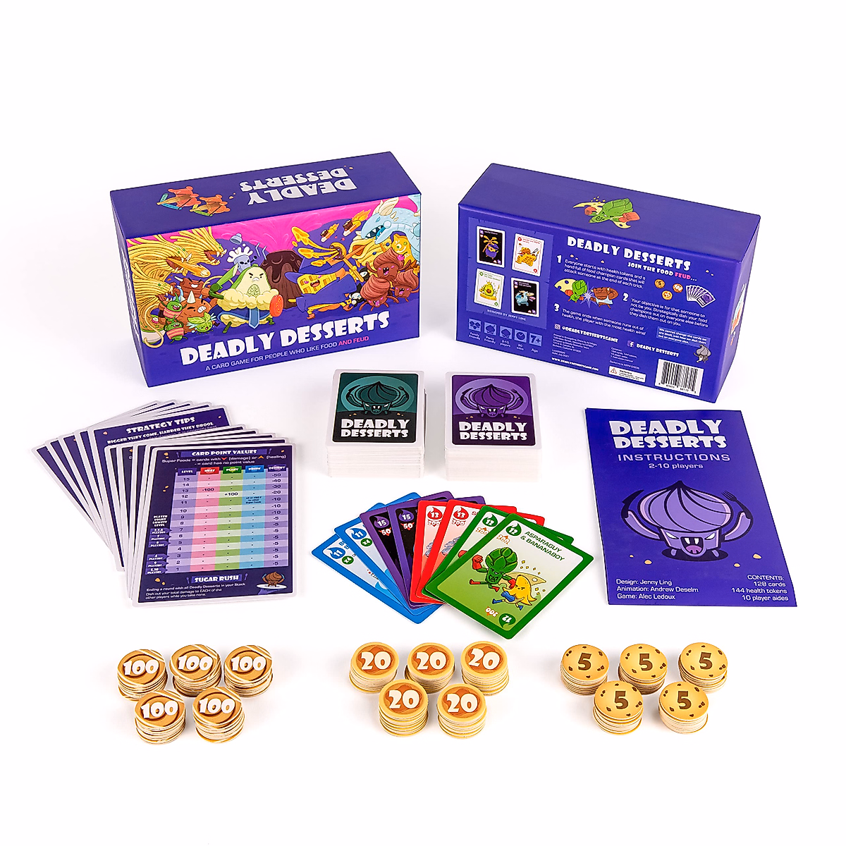 Deadly Desserts - A Card Game for People Who Like Food and Feud - Family-Friendly Board Games for Adults and Kids