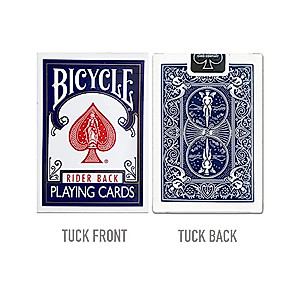 Bicycle Rider Back Playing Cards, Standard Index, Poker Cards, Premium Playing Cards, Red & Blue, 2 Count (Pack of 1)