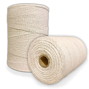 Durable Loom Warp Thread (Natural/Off White), One Spool, 8/4 Warp Yarn (800 Yards), Perfect for Weaving: Carpet, Tapestry, Rug, Blanket or Pattern - Warping Thread for Any Loom
