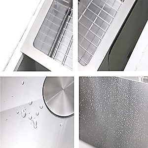 18 Inch Stainless Steel Bar Sink Undemount-VAPSINT 18x14 inch Workstation Ledge Single Bowl Small Kitchen Sink,Wet Bar Prep RV Sink Basin with Accessories