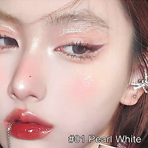 Erinde 4PCS Liquid Glitter Eyeliner Eyeshadow Makeup, Tear Drop, Shimmer Metallic, Long Wearing Waterproof, Twinkle Under Eye Makeup Shadow Christmas Eye Makeup