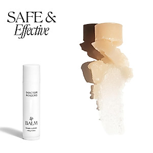 Doctor Rogers Lip Balm, Rich Moisturizing Lip Balm for Softening, Natural & Plant-Based, Hypoallergenic, Dermatologist-Created Lip Moisturizer for Very Dry Lips, Vegan, 1 Tube, 4.25g / 0.15oz