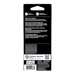 Tweezerman Mini Slant Tweezer - Tweezers for Eyebrows, Travel Tweezers for Eyebrows, Facial Hair, Ingrown Hair (Neon Pink)