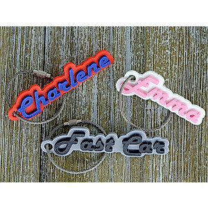 Retro Personalized Water Bottle and Bag Name Tag, Hard Plastic Luggage Label Custom Nametag