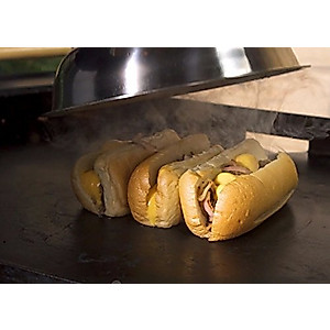 ZHOUWHJJ Pack of 2 BBQ Stainless Steel 12" Round Basting Cover/Cheese Melting Dome and Steaming Cover, Best for Flat Top Griddle Grill and other Grills, Smokers