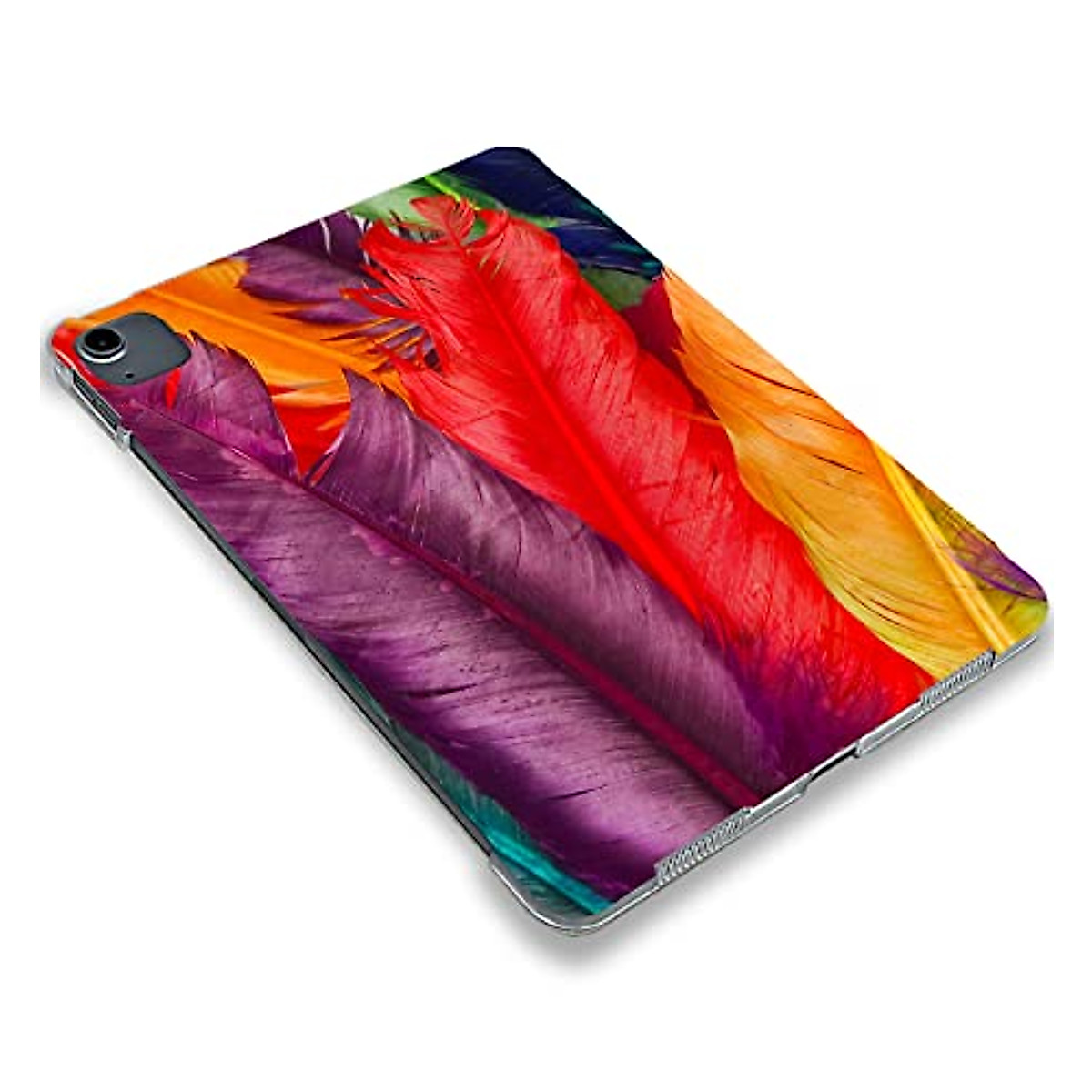 Cute Rainbow Feather Art case Compatible with iPad Mini Air Pro 7.9 8.3 9.7 10.2 10.9 11 12.9 inch Pattern Cover New 2022 2021 Trifold Stand 3 4 5 6 7 8 9 Generation 268 (11" iPad Pro 1/2/3 gen)