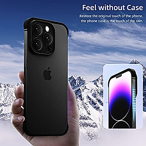 Hoerrye for iPhone 13 Pro Max Camera Lens Protector with Silicone Bumper, Frameless Slim/Ultra-Thin Lightweight Case,HD Tempered Glass Camera Screen Protector Cover Film Accessories,Black