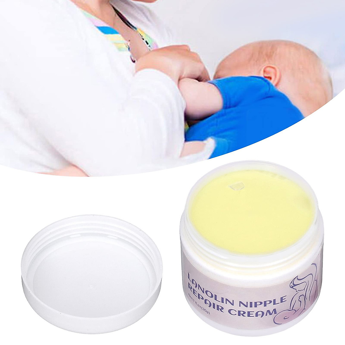 30g Lanolin Nipple, Gentle Baby Nipple Balm Moisturizing Prevent Nipple Repair Cream for Nursing Mom