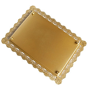 ATRDTO 4pcs Iron Cake Stands Set Cake Holder for Wedding Birthday Baby Shower Gold (Gold)