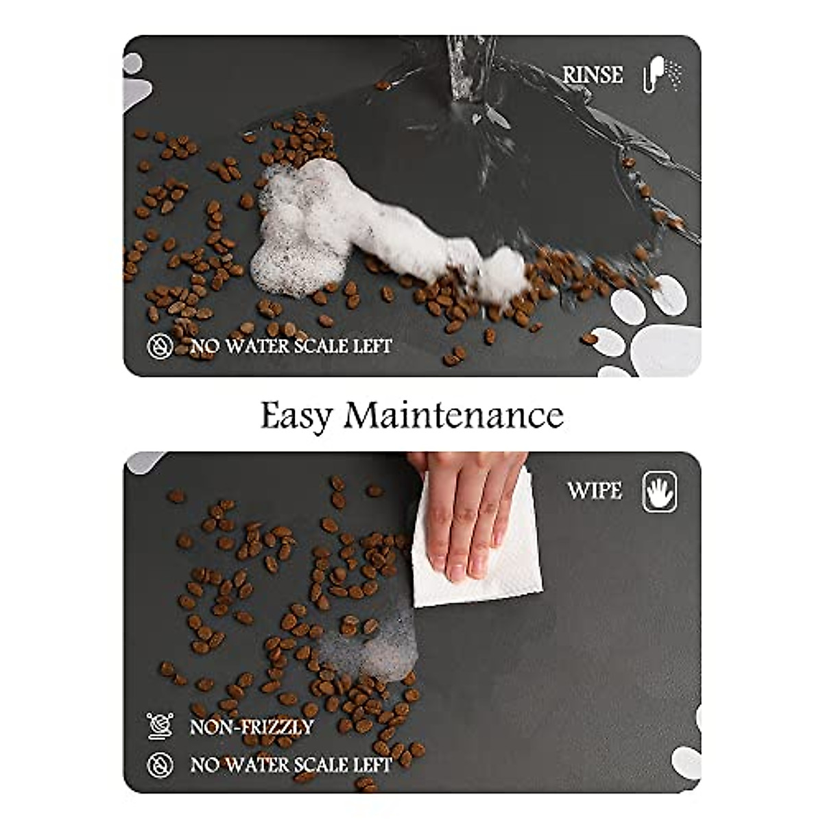 Pet Feeding Mat-Absorbent Dog Mat for Food and Water Bowl-No Stains Quick Dry Dog Water Dispenser Mat-Dog Accessories Pet Supplies-Dog Water Bowl for Messy Drinkers