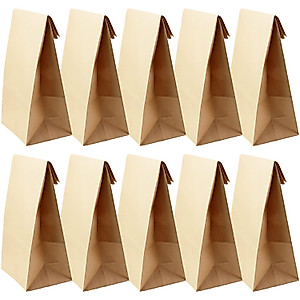 BadenBach 50 Pack 12 Lb Brown Kraft Paper Bags,7" x 4.3" x 12.5",Large Heavy Duty Paper Grocery Bags Paper Lunch Bags Bread Sandwich Gift Wrapping Bag for Bakery Shopping Party Crafts Projects