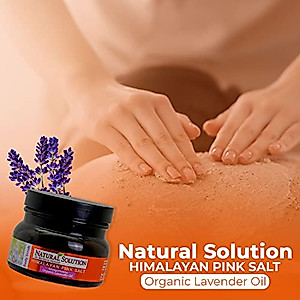 Natural Solution WBM Himalayan Salt Body Scrub with Organic Lavender Oil, Relaxing and Purifying Deep Cleansing – 12.3 oz, 10.6 Oz