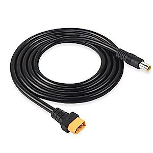 GINTOOYUN DC 8mm to XT60 Power Cable, 5Ft DC7909 7.9mm x 5.5mm Male to XT-60 Male Adapter Cord for for Solar Panels Portable Power Station 14AWG 1.5m