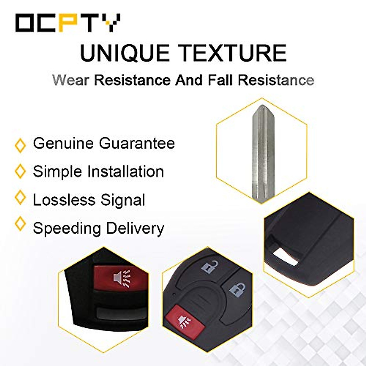 OCPTY CWTWB1U751A 2X Flip Key Entry Remote Control Entry Remote key Fob Transponder Ignition Key 2003-2016 for Infiniti FX35 FX45 QX4 for Nissan Armada Cube Frontier NV1500 Quest 1788D-WB1U751A