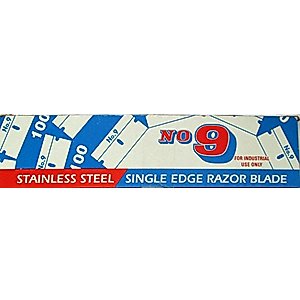 Stainless Steel Single Edge Razor Blades (100 Pack)