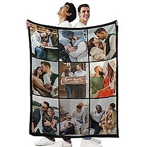Custom Blankets with Photos Personalized Throw Blankets with Picture Fathers for Mom