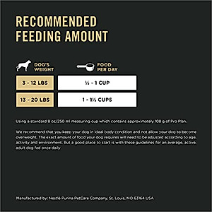 Purina Pro Plan High Protein Small Breed Dog Food, Shredded Blend Beef & Rice Formula - 18 lb. Bag