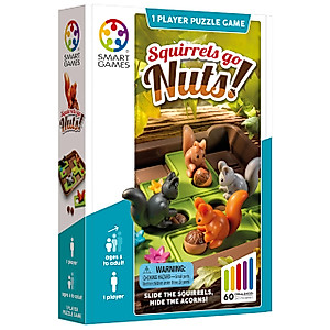 SmartGames Squirrels Go Nuts! Travel Game for Ages 6-Adult