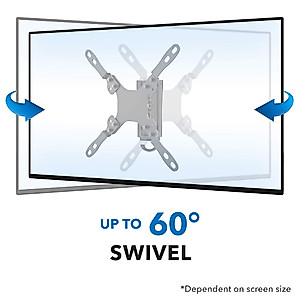 MOUNT-IT! RV TV Mount with Dual Wall Plates | No-Rust Quick Release Aluminum Mounting Bracket for Indoor Or Outdoor Use | Low-Profile Full Motion Arm, 33lbs Capacity | Up to VESA 200x200mm