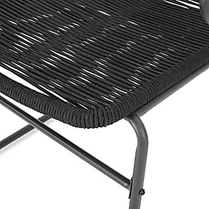 Christopher Knight Home Modern Rope Weave Club Chair (Set of 2), Black and Natural