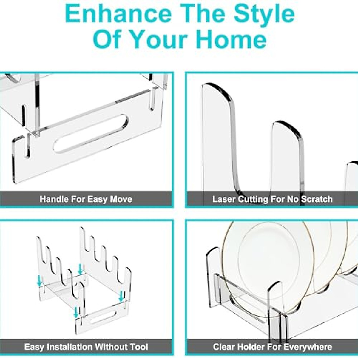 YZYDF Multi Tiered Acrylic Food Tray Stand Space Saving and Easy to Storage for Parties and Buffets