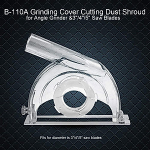 Professional Angle Grinder Guard, Grinding Cover Cutting Dust Shroud for 4-5" Angle Grinders and 3"/4"/5" Saw Blades Transparent
