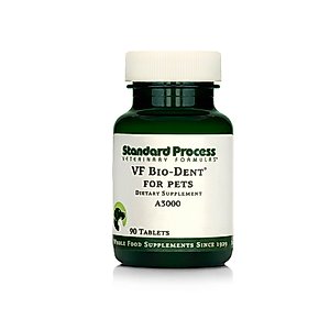 Standard Process VF Bio-Dent for Pets - Bone Growth & Healthy Tissue Support Pet Supplement - Overall Mouth Health Support Supplement - Nutritional Supplement for Cats & Dogs - 90 Tablets