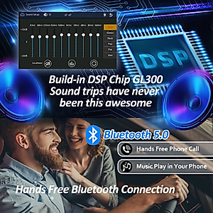 Double Din Car Stereo - 10 inch Touchscreen Car Radio Bluetooth Multimedia Player with Backup Camera Compatible with Carplay, Android Auto, Mirror Link