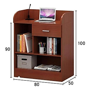 Podium Solid Wood Lecterns Large Podium Stand with Storage Pulpits Church Office Conference School Floor Standing Lecterns