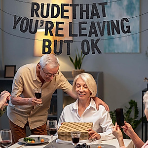 Black Rude That You'Re Leaving But Ok Banner, Going Away Party Decorations You Will Be Missed Decorations Farewell Banner for Off to College Party Moving Away Party Graduation Partyb