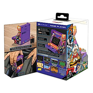 MY ARCADE Data East Hits Pico Player - Game for Kids and Adults, 3.75" Fully Playable Portable Tiny Arcade Machine with 108 Retro Games, 2" Screen Color Display, Battery Powered, Purple, Small