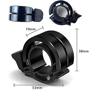 Loud and Crisp Bike Ling,Bell for Bike Adult,Bike Bell for Kids,for 21mm-22mm Mountain Bikes, Road Bike Handlebars (Black)