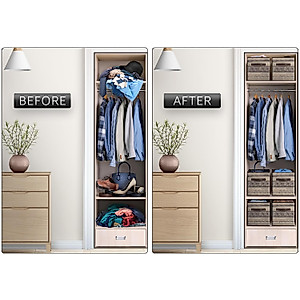 Sorbus Foldable Storage Bins - 11 Inch Sturdy Collapsible Fabric Storage Cubes with Handle - 4 Baskets for Organizing Clothes & Toys - Organization & Storage Baskets for Shelves, Pantry, Closet, Cubby