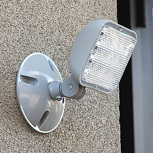 LED ENERGY PLUS Remote Outdoor Emergency Light Head – Single Head LED Lamp - Weatherproof Emergency Exit Lighting – 3.6V OR 9.6V Volts, 1.7 Watts (1 Pack)