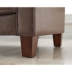 High Elastic Sponge Two-seat Sofa(Dark Brown)